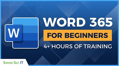 Microsoft Word 365 For Beginners 4 Hour Training Course Youtube