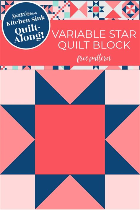 an image of a quilt pattern with the words variable star quilt block