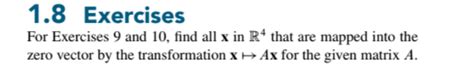 solved 1 8 exercises for exercises 9 and 10 find all x in