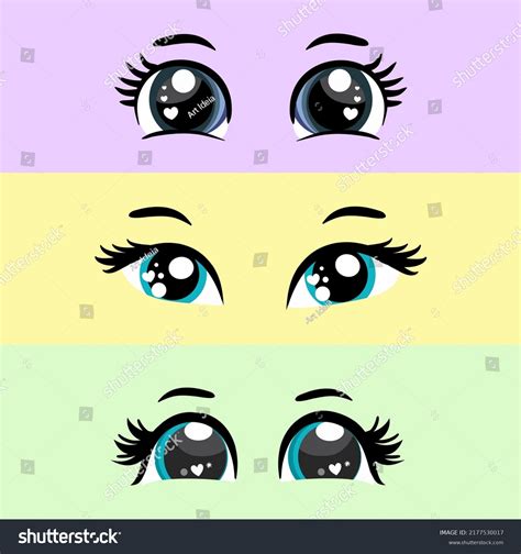 Cartoon Eyes Eyelashes Over 22933 Royalty Free Licensable Stock