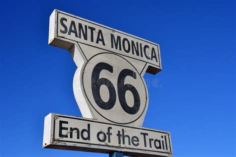 Santa Monica California Usa July 15 2016 Route 66 End Sign