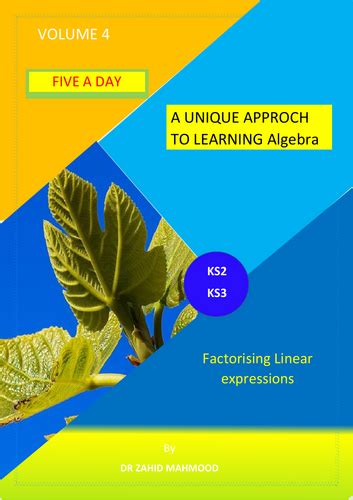Factorising Linear Expressions Teaching Resources