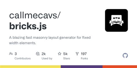 Github Callmecavsbricksjs A Blazing Fast Masonry Layout Generator