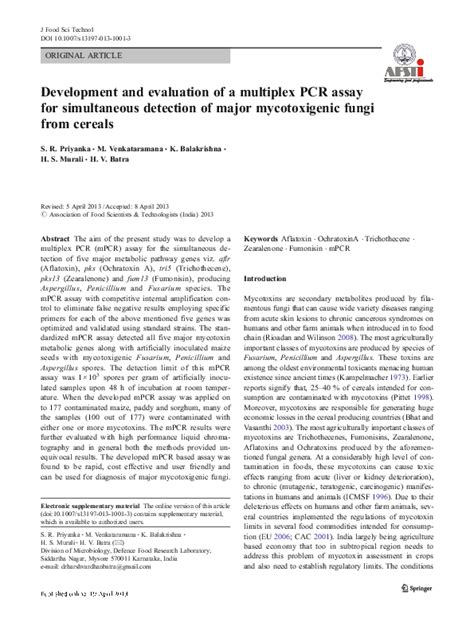 Pdf Development And Evaluation Of A Multiplex Pcr Assay For Simultaneous Detection Of Major