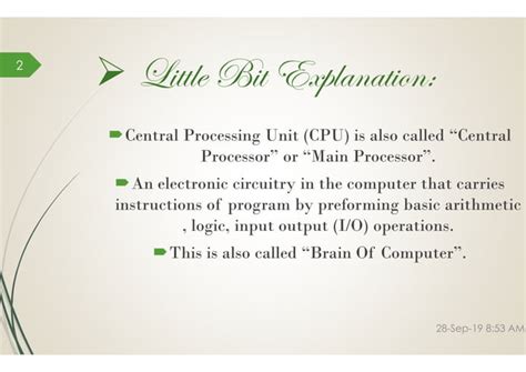 Central Processing Unit Cpu Pdf Data Storage And Warehousing Computing