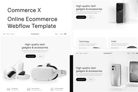 Commerce X Ecommerce Webflow Template Brix Templates Webflow