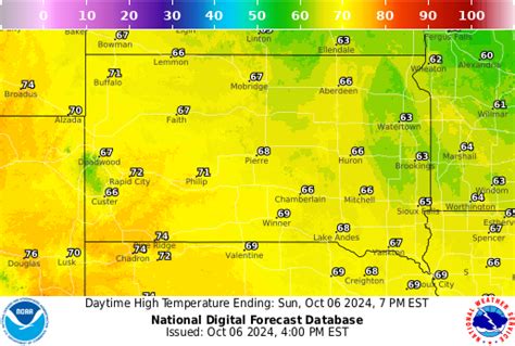 Noaa Graphical Forecast For South Dakota
