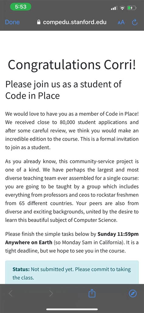 Codeinplace Stanforduniversity Spring2020 Corri Stepney Mba