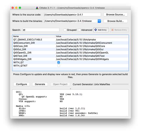 How To Build And Install From Source Opencv With Qt Support In Macos