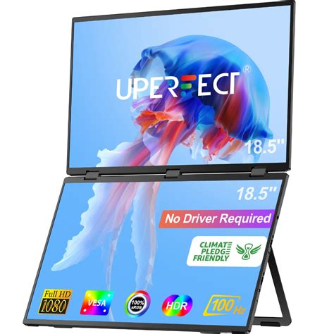 【enviar Do Brasil】uperfect Dual Monitor Portátil De Mesa 185 Inch 1080p 100hz 10001 300nits