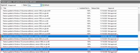 Wsus Shows Feature Updates As Not Applicable Microsoft Qanda