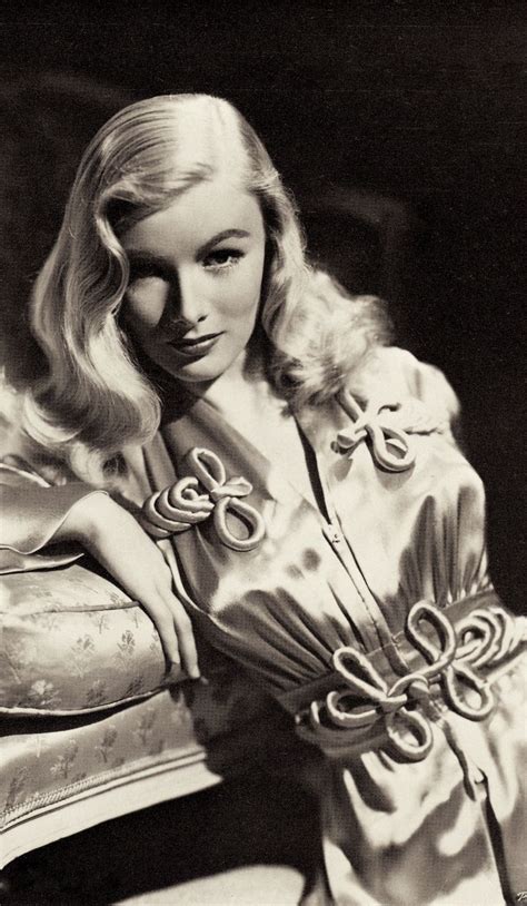 Sultry Veronica Lake With Her Famous Peek A Boo Signature Hairstyle
