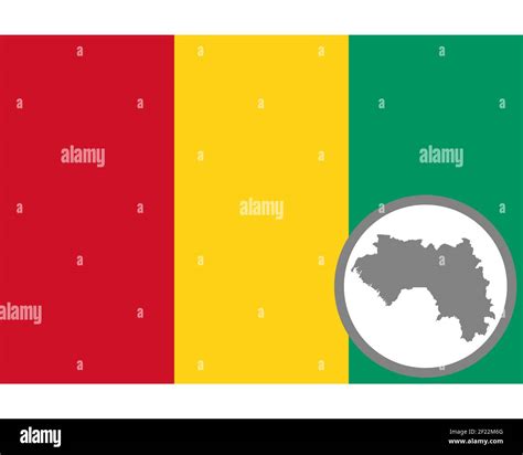 Flag And Map Of Guinea Stock Photo Alamy