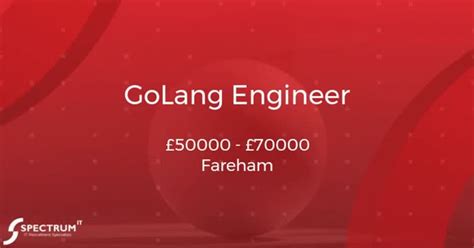Spectrum It Recruitment On Linkedin Golang Engineer