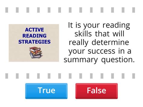 IGCSE SUMMARY WRITING True Or False