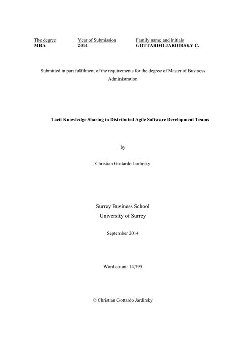 pdf tacit knowledge sharing in distributed agile software development