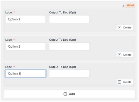 Field Radio Select Documentation