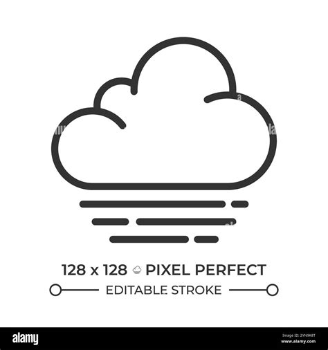 Fog Linear Icon Stock Vector Image And Art Alamy