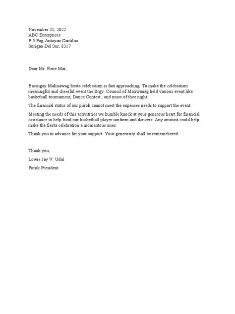 Inquiry Letter Pdf