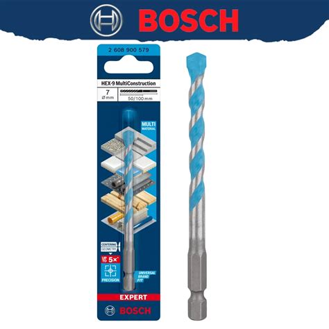 Bosch 2608900579 Expert Hex 9 Multi Construction Drill Bit 7mm 100mm