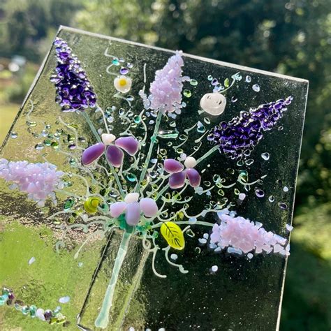 Garden Art Fused Glass Etsy
