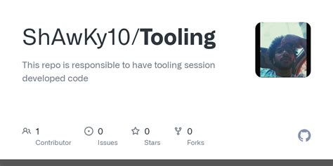 Github Shawky10tooling This Repo Is Responsible To Have Tooling
