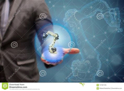 Iot Smart Factory Industry 4 0 Technology Concept Engineer Show 3d Robot In Automation