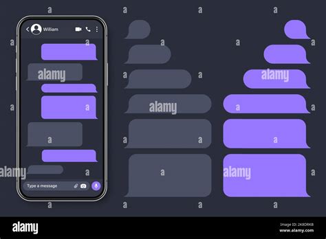 Realistic Smartphone With Messaging App Blank Sms Text Frame