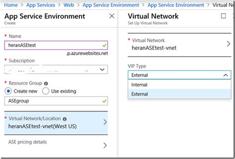 External ASE App Service Environments V2 Creation Heran On Azure