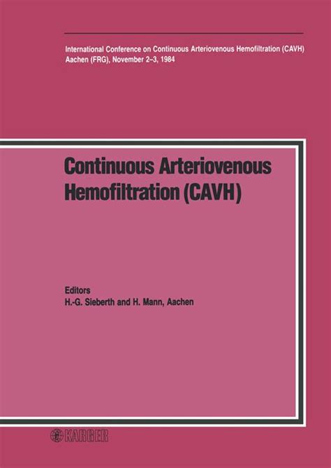 Ultrafiltration Pump Assisted Continuous Arteriovenous Hemofiltration Cavh Experience With A