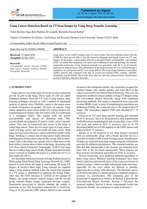 Pdf Lung Cancer Detection Based On Ct Scan Images By Using Deep