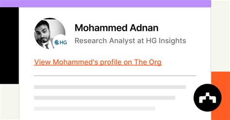Mohammed Adnan Research Analyst At Hg Insights The Org