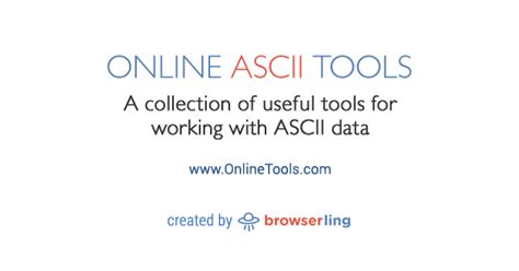 Convert Binary To Ascii Online Ascii Tools
