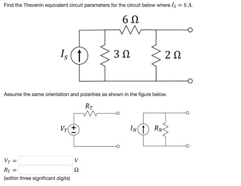 solved find the thevenin equivalent circuit parameters for