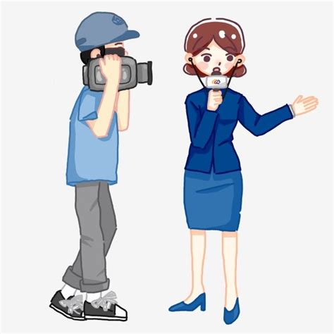 리포터의 날 리포터 인터뷰 일러스트 인터뷰 클립 아트 사진술 남자와 여자 시리즈 Png 일러스트 및 Psd 이미지 무료 다운로드 Pngtree