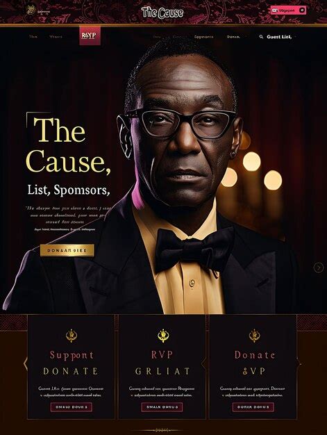 Premium Photo Elegant Layout Web With Gradient Background Effect Sophistic America Polictic