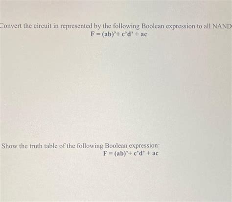 Solved Convert The Circuit In Represented By The Following
