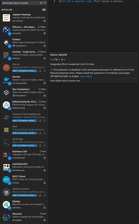 Extensions Listed In `devcontainerjson` Not Installed Into Remote Extension Host Bug Reports