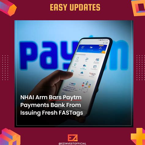 💥attention Fastag Users Important Update Nhai Arm Bars Paytm Payments Bank Has Been Barred