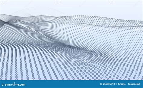 Futuristic Particle Wave Abstract Technology Background Big Data