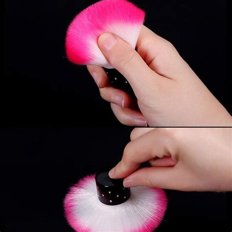 Crystal Embedded Handle Soft Nail Art Dust Brush Make Up Foundation