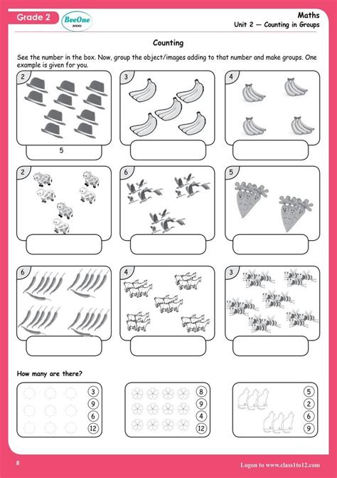 Class 2 Cbse Ncert Chapter 2 Maths Worksheet Counting In Groups