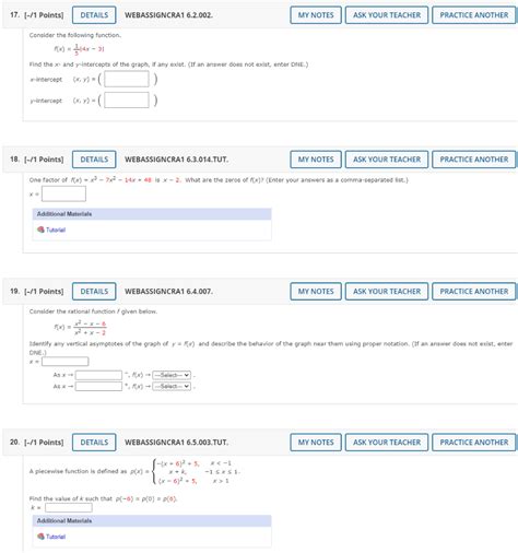Solved 17 [ 1 Points] Details Webassigncra1 6 2 002 My