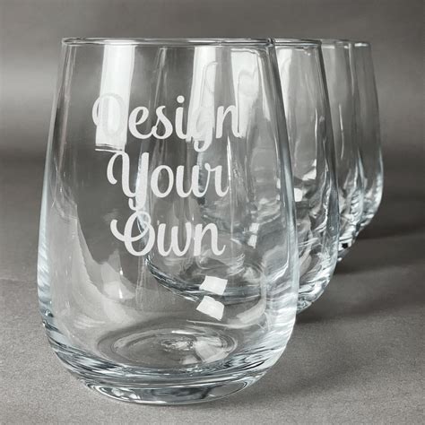 Design Your Own Stemless Wine Glasses Set Of 4 Youcustomizeit