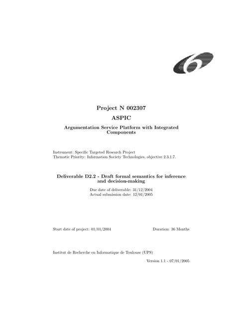 pdf final review and report on formal argumentation system