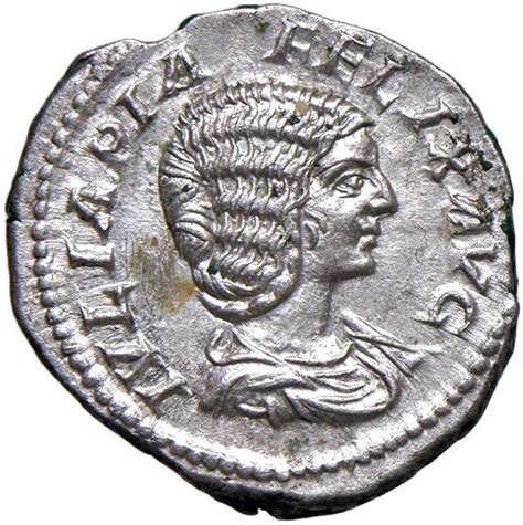 At Auction Roman Coins Empire Giulia Domna Moglie Di Settimio Severo Denario Busto A D