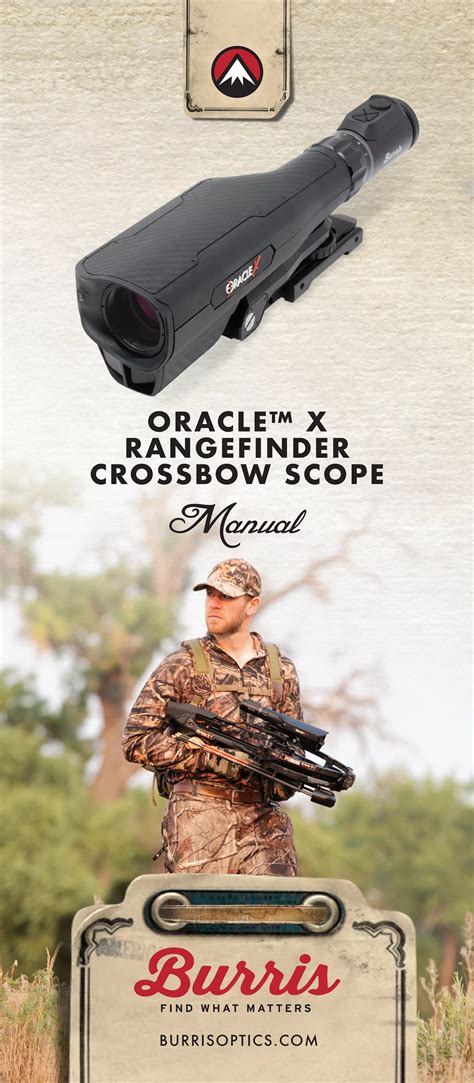 Instruction Manual Burris Oracle X Rangefinder Crossbow Scope Optics Trade Pdf