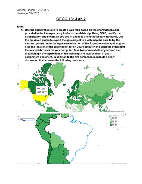 GEOG 181 Lab 7 Geography Likhitha Tananki 21012570 November 7th 2023 GEOG 181 Lab 7 Tasks