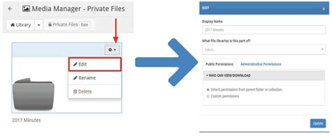 Manage File Library Folder Settingspermissions Web Cms Knowledge Base