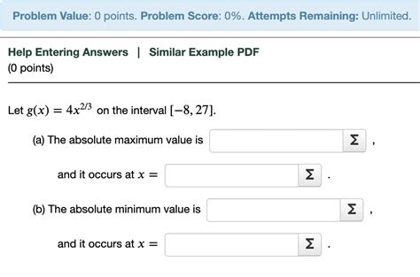 [solved] extreme values calculus problem value 0 points problem
